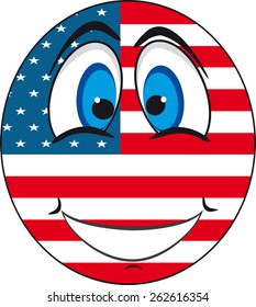 Smiley Face Form Flag Usa Stock Vector (Royalty Free) 262616354