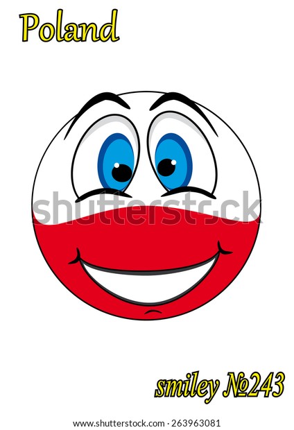 Smiley Face Glasses Form Flag Poland Stock Vector (Royalty Free ...