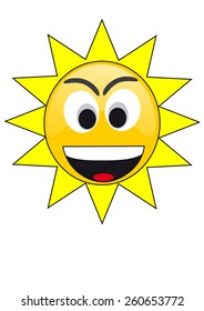 Smiley Face Icon Sun Stock Vector (Royalty Free) 260653772 | Shutterstock