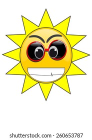 Smiley Face Icon Sun Stock Vector (Royalty Free) 260653787 | Shutterstock