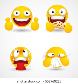 Smiley Face Set Stock Vector (Royalty Free) 552760225 | Shutterstock
