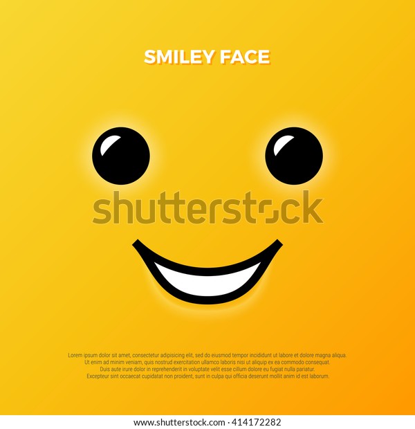 Smiley Face Yellow Smile Poster World Stock Vector (Royalty Free ...