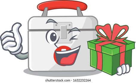 Smiley First Aid Kit Character Gift Stock Vector (Royalty Free ...