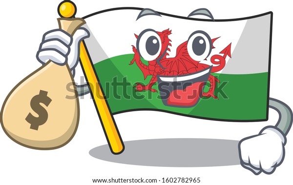 Smiley Flag Wales Scroll Cartoon Character Stock Vector (Royalty Free ...