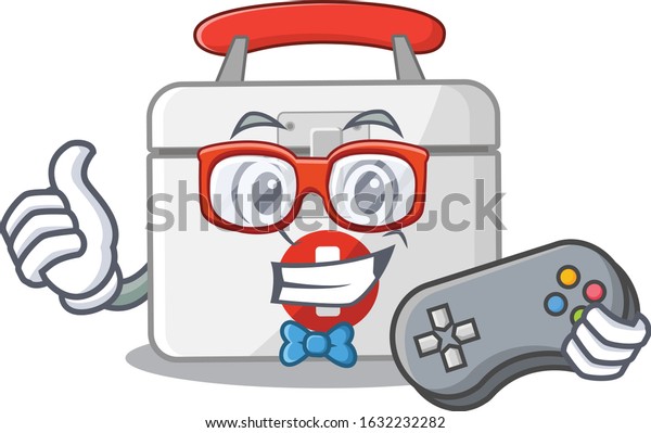 Smiley Gamer First Aid Kit Cartoon Stock Vector (Royalty Free) 1632232282