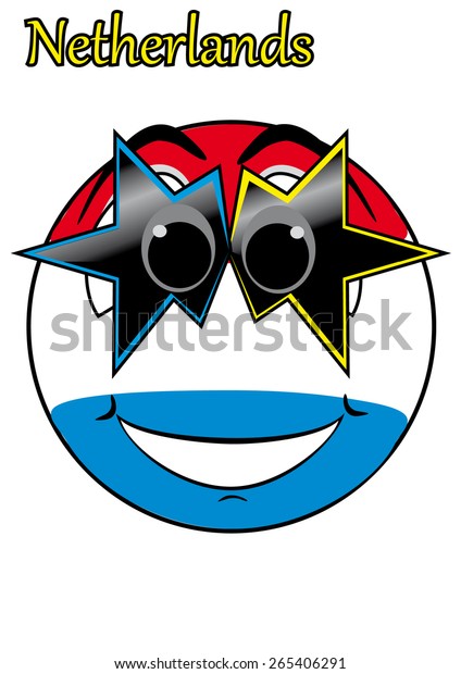 Smiley Glasses Form Flag Netherlands Stock Vector (Royalty Free ...