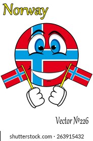 Smiley Glasses Form Flag Norway Stock Vector (Royalty Free) 263915432 ...