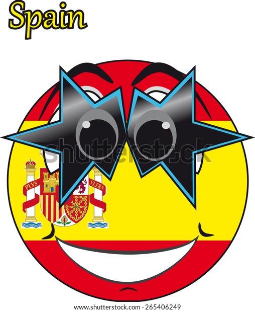 Smiley Glasses Form Flag Spain Stock Vector (Royalty Free) 265406249 ...