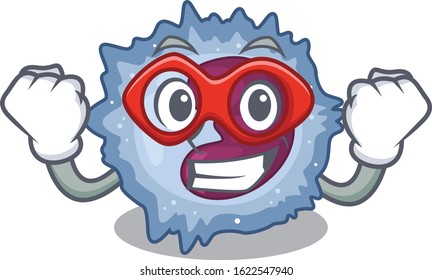 Smiley Mascot Monocyte Cell Dressed Super Stock Vector (Royalty Free ...