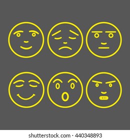 Smiley Mood People Vector Icon Stock Vector (Royalty Free) 440348893 ...
