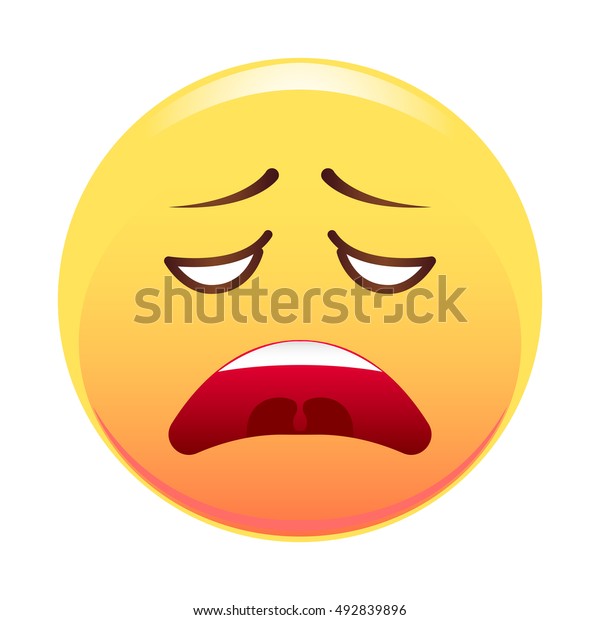 Smiley Sad Emoticon Vector Illustration Isolated 스톡 벡터(로열티 프리 ...