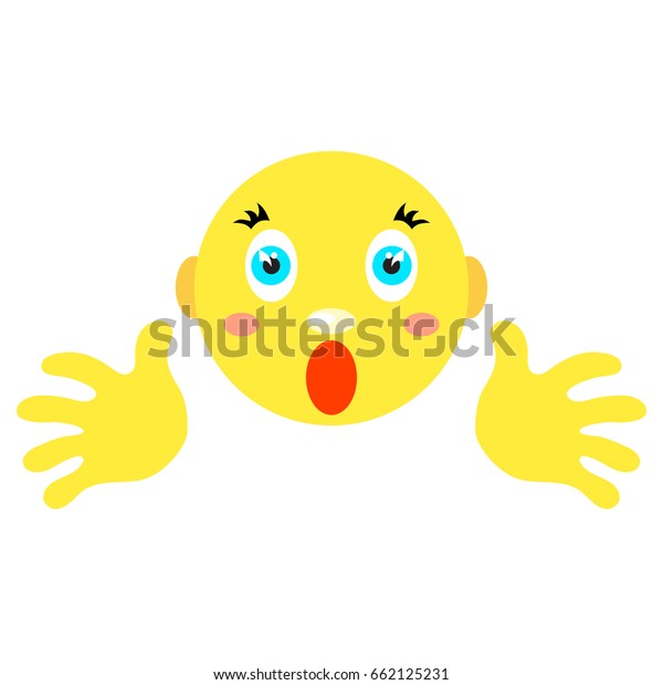 Smiley Screams Scared Icons On White Stock Vector (Royalty Free ...