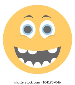 Smiley Showing Big Grin Expression Stock Vector (Royalty Free ...