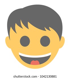Smiley Showing Big Grin Expression Stock Vector (Royalty Free ...