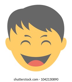 Smiley Showing Big Grin Expression: vetor stock (livre de direitos ...
