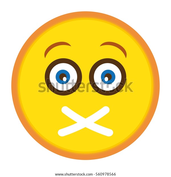 Smiley Silence Please Mood : image vectorielle de stock (libre de ...