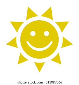 Smiley Sunny Face Icon Vector Illustration Stock Vector (Royalty Free ...