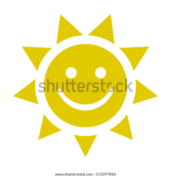 Smiley Sunny Face Icon Vector Illustration Stock Vector (Royalty Free ...