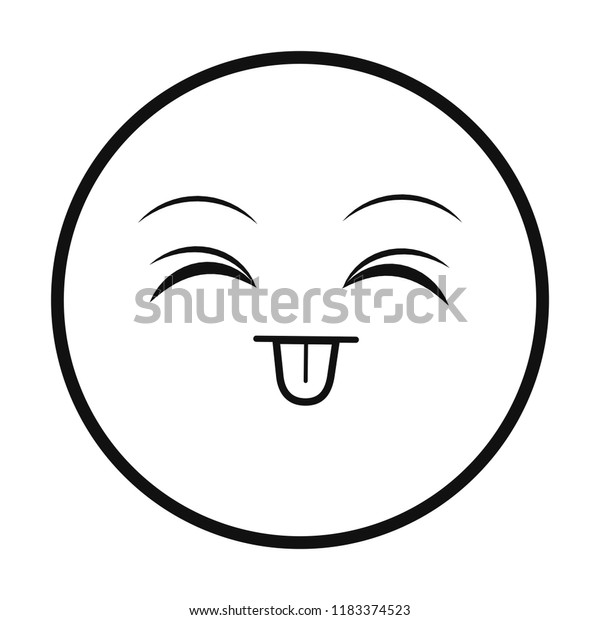 Smiley Tongue Out Thin Line Emoticon Stock Vector (Royalty Free ... Smiley Tongue Out Thin Line Emoticon Stock Vector (Royalty Free ...