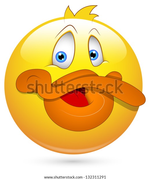 Smiley Vector Illustration Duck Face Stock Vector (Royalty Free ...