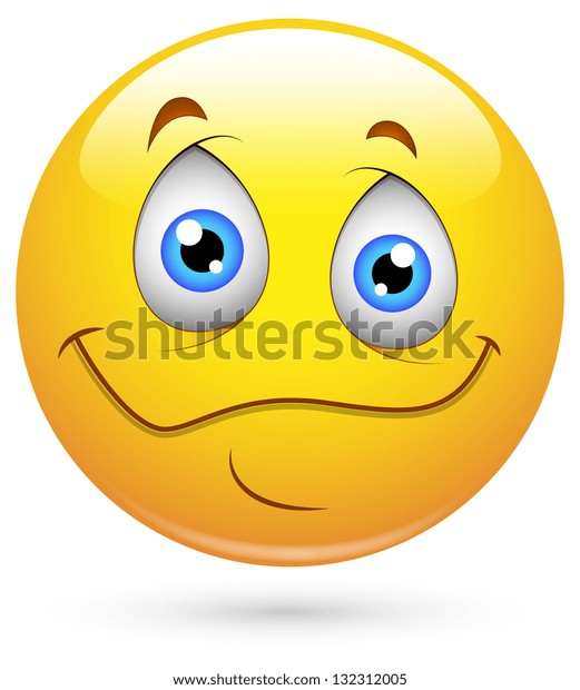 Smiley Vector Illustration Innocent Eyes Face: vetor stock (livre de ...