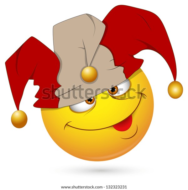 Vektor Stok Smiley Vector Illustration Jester Face (Tanpa Royalti ...