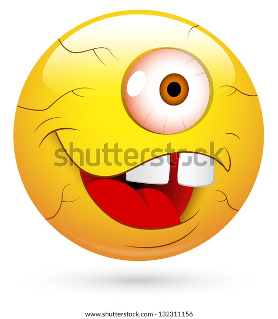Smiley Vector Illustration One Eyed Man Stock Vector (Royalty Free ...