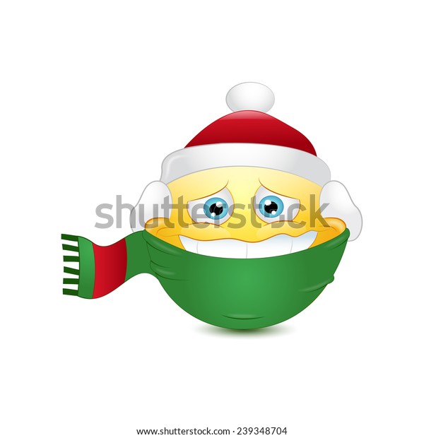 Smiley Winter Clothes On White Background Stock Vector (Royalty Free ...