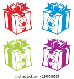Smiling Box Vector Illustration Delivery Logo Stock Vector (Royalty ...
