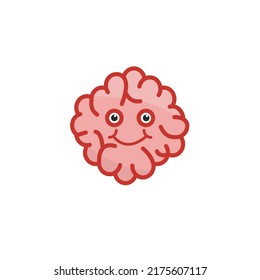 Smiling Brain Illustration Cartoon Vector Design Stock Vector (Royalty ...
