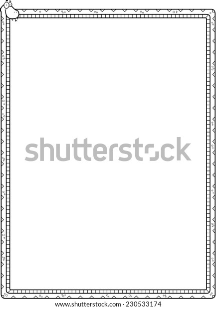 Smiling Cartoon Snake Forming Border Stock Vector (Royalty Free ...