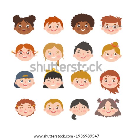 Children Faces Clipart | Free download on ClipArtMag