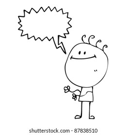 Smiling Doodle Boy Cartoon Stock Vector (Royalty Free) 87838510 ...