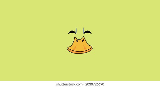 Smiling Duck Face On Green Background Stock Vector (Royalty Free ...