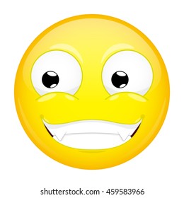 Smiling Emoji Grin Emoticon Vector Illustration: เวกเตอร์สต็อก (ปลอดค่า ...