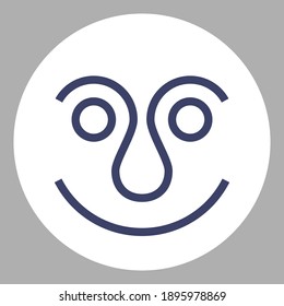 Smiling Face Icon Avatar Vector Illustration Stock Vector (Royalty Free ...