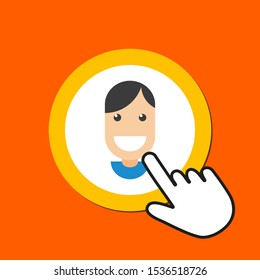 Smiling Face Icon User Account Concept Stock Vector (Royalty Free ...