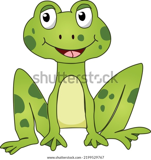 Smiling Frog Isolated Vector Illustration Stock Vector (Royalty Free ...