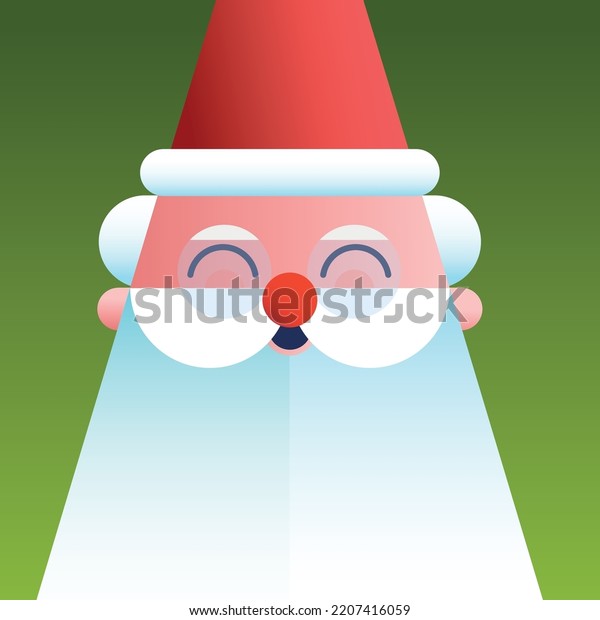 Smiling Geometric Santa Claus Glasses Concept Stock Vector (Royalty ...