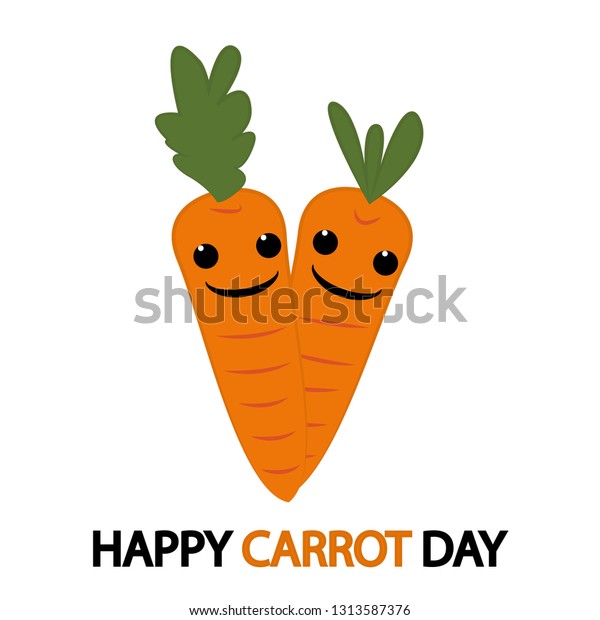 Smiling Happy Carrot Day Stock Vector (Royalty Free) 1313587376 ...
