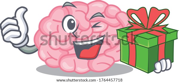 Smiling Human Brain Cartoon Character Having Stock Vector (Royalty Free ...