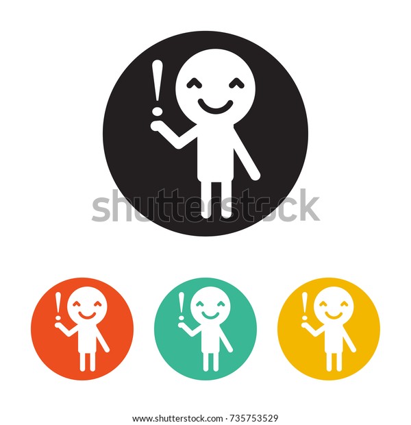 Smiling Human Hold Attention Sign: เวกเตอร์สต็อก (ปลอดค่าลิขสิทธิ์ ...