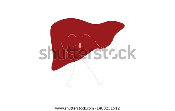 Smiling Liver Human Internal Organ Logo Stock Vector (Royalty Free ...