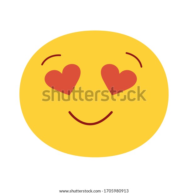 Smiling Love Emoji Vector Illustration Isolated: เวกเตอร์สต็อก (ปลอดค่า ...