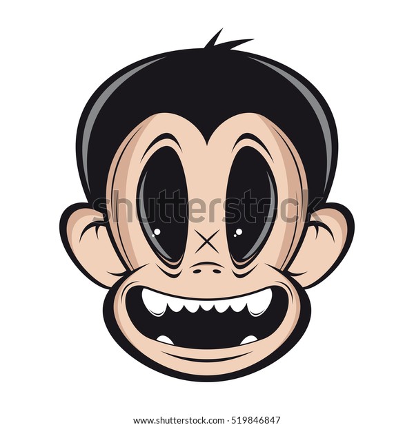 Smiling Monkey Face Vector Clipart Stock Vector (Royalty Free ...