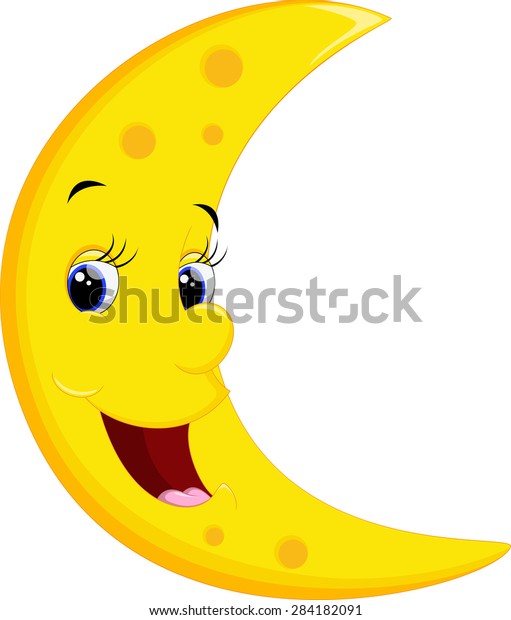 Smiling Moon Cartoon Stock Vector (Royalty Free) 284182091
