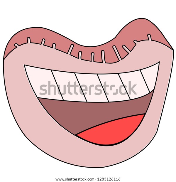 Smiling Mouth Vector Stock Vector (Royalty Free) 1283126116 | Shutterstock