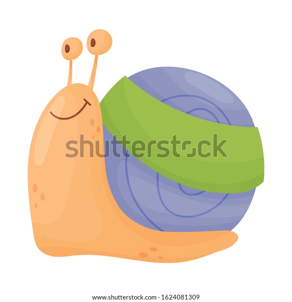 Smiling Snail Holding Banner Copyspace On Stock Vector (Royalty Free ...
