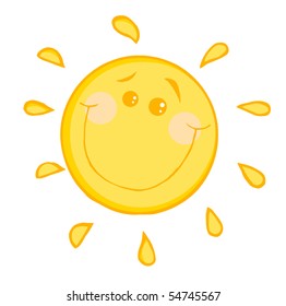 Smiling Sun Cartoon Character Stock Vector (Royalty Free) 54745567 ...