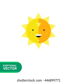 Smiling Sun Icon Stock Vector (Royalty Free) 431608945 | Shutterstock